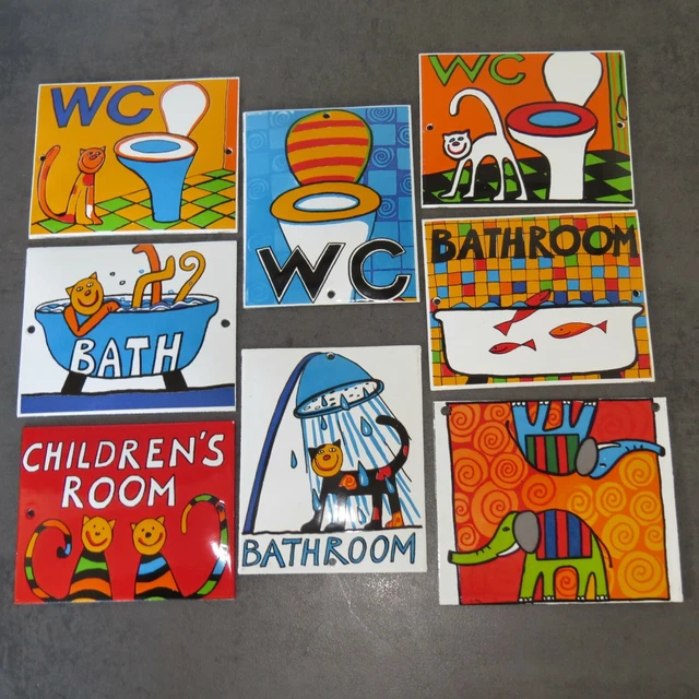 ENAMEL ENAMEL ENAMEL sign toilet bathroom shower sauna sign door sign £18.04 - PicClick UK
