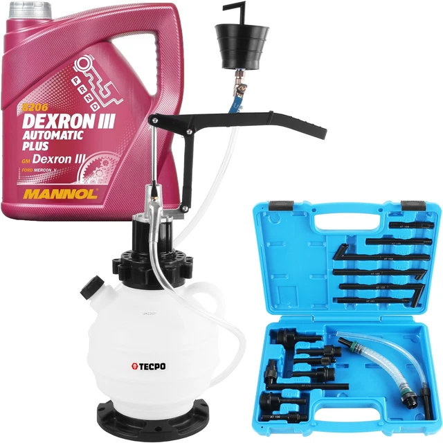 TECPO GETRIEBEÖL EINFÜLLGERÄT 7.5 L Ölwechsel + 4L Mannol Dexron Iii ...