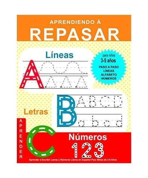 APRENDER A ESCRIBIR Letras y Números: Libros en Español Para Niños de 3 ...