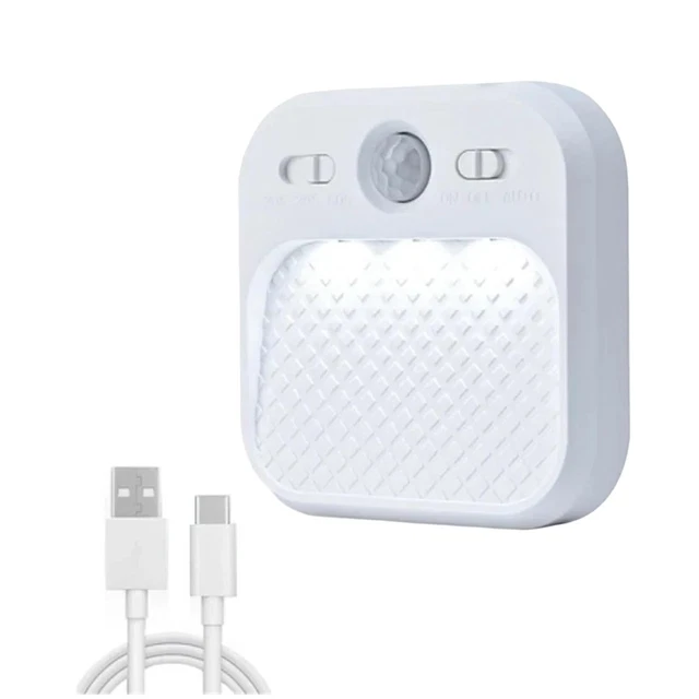 SMART MOTION SENSOR LED Night Light Lamp USB Rechargeable Magnetic ...