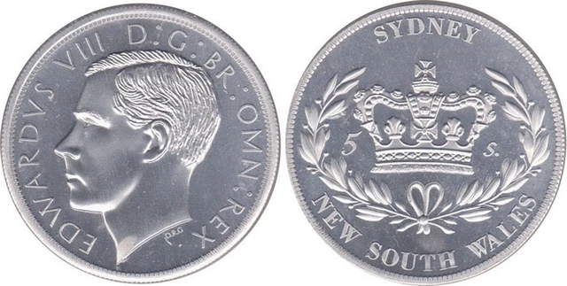 AUSTRALIA: KING EDWARD VIII Sydney NSW pattern crown. Aluminium Mintage ...