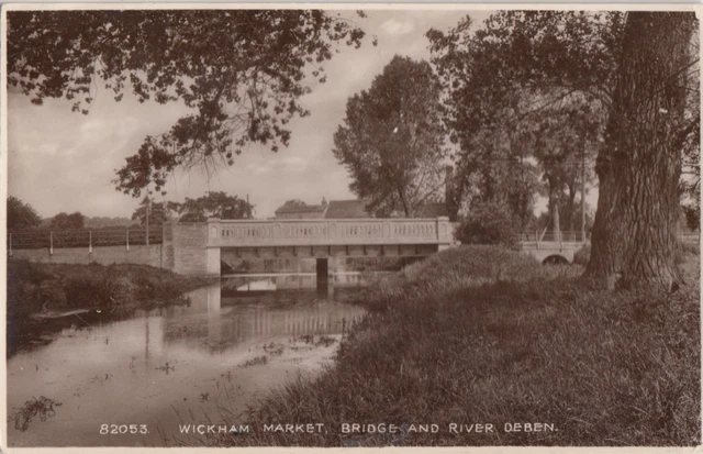 WICKHAM MARKET ( Suffolk) : Bridge and River Deben RP-HOWE £4.50 ...
