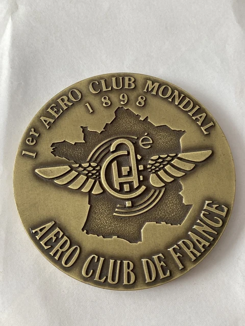 MEDAILLE 1ER AERO Club Mondial 1898 Aero Club De France Fraisse Paris ... MEDAILLE 1ER AERO Club Mondial 1898 Aero Club De France Fraisse Paris ...