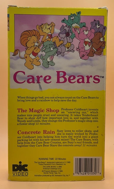 CARE BEARS - The Magic Shop & Concrete Rain VHS 1985 DIC **Buy 2 Get 1 ...