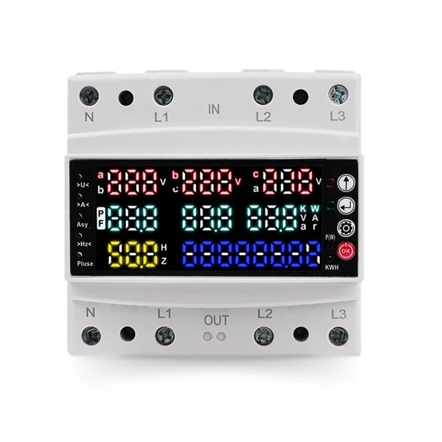 COMPTEUR ÉLECTRIQUE TRIPHASÉ Compteur Energie 3 Phases Compteur d ...