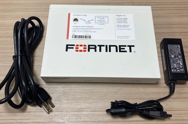 FORTINET FORTIGATE-60E FG-60E Network Security Firewall with Adapter ...