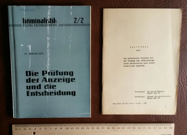 KRIMINALISTIK KRIPO POLIZEI MdI Stasi Propaganda Anzeige DDR Straftat ...