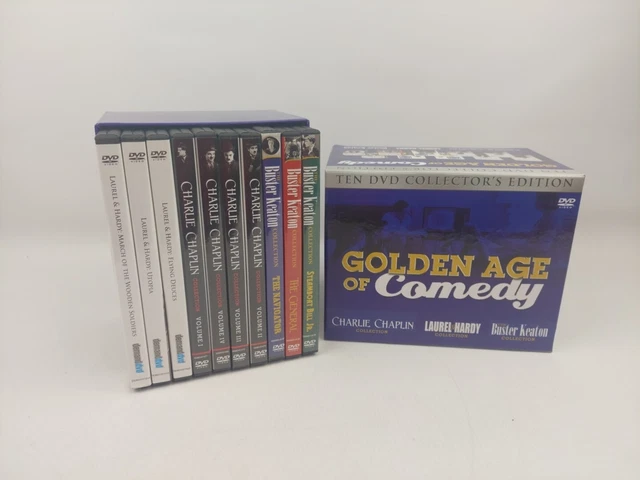 GOLDEN AGE OF Comedy 10 DVD Box Set Laurel & Hardy Chaplin Buster ...