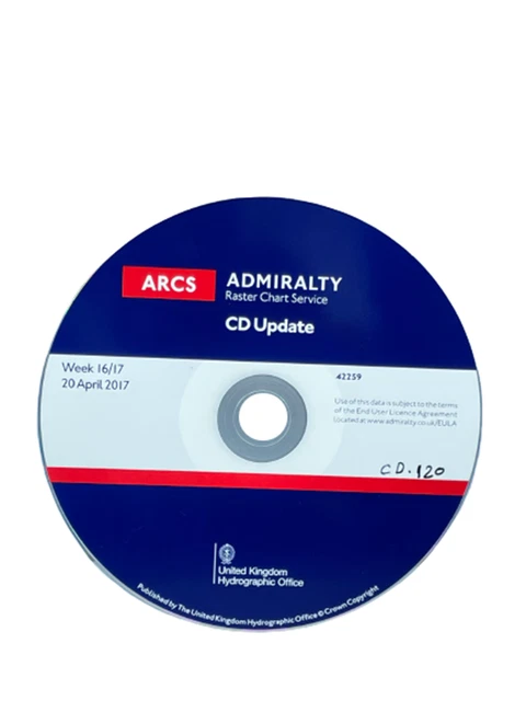 ADMIRALTY ARCS CD Update Raster Chart Digital Official Maritime 16/17 ...