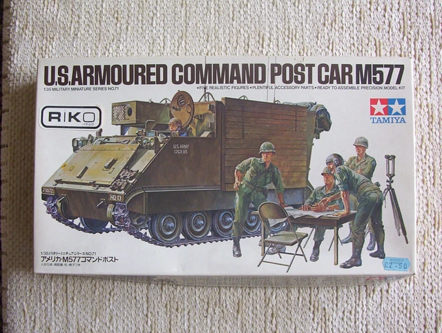 TAMIYA 1/35 SCALE U.S. M577 Armoured Command Post car model kit ...
