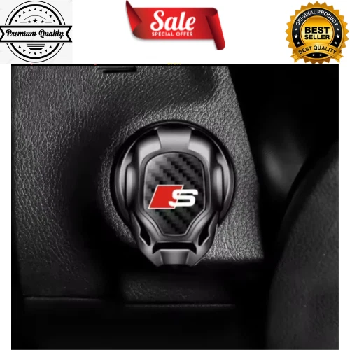 AUDI CAR ENGINE Start Stop Button Cover RS S Line Sport Ignition Ring ...