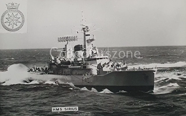 BRITISH ROYAL NAVY HMS Sirius F40 Frigate Ship Photograph 5.5x3.5" £6. ...