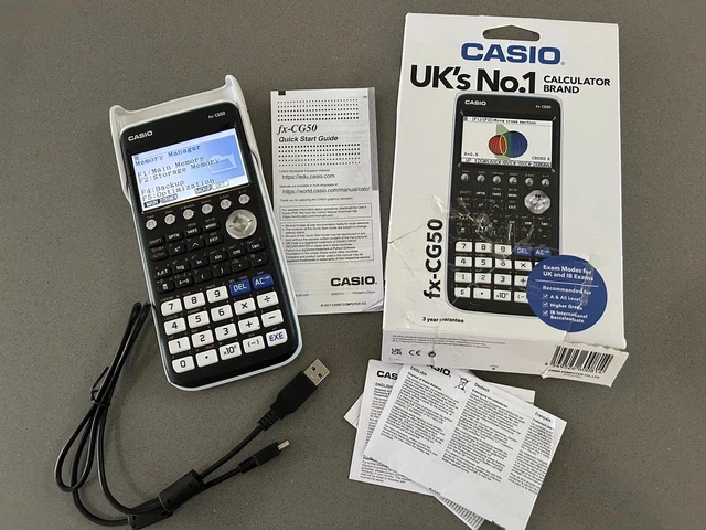 CASIO FX-CG50 3D Graph Function Graphic Calculator A Levels + Case ...