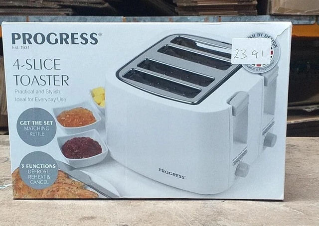 PROGRESS 4 SLICE white toaster £25.95 - PicClick UK