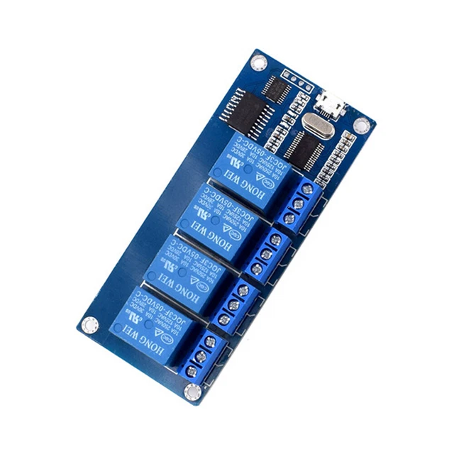 4 CHANNEL 5V Relay Module Relay Control Board with LED Indicator Relay ...