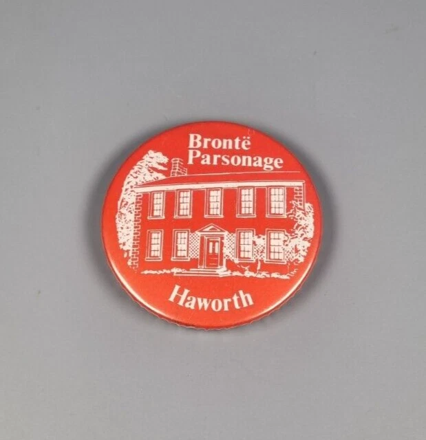 VINTAGE BRONTE PARSONAGE Haworth Badge 1980s 37mm Collectible Yorkshire ...