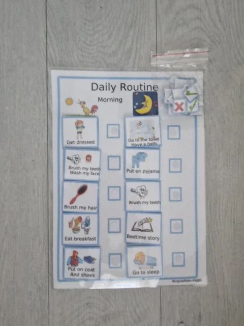 DAILY ROUTINE SCHEDULE toddler chart, kids daily planner, PECS, SEN ...