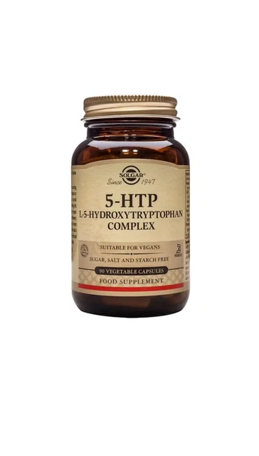 SOLGAR 5-HTP (L-5-HYDROXYTRYPTOPHAN) Complex - 90 Vegetable Caps Stress ...