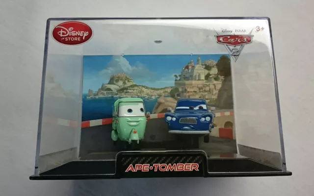 DISNEY PIXAR CARS 2 Ape And Tomber Disney Store Die Cast Acrylic Case ...