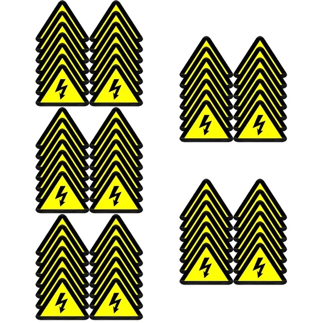 5 COUNT ELECTRIC Warning Sign Sticker High Voltage Safety Decals £35.85 ...