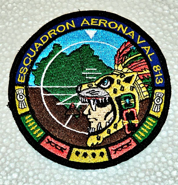 RARE MEXICAN AIR Force Air Squadron 813 Embroidery Patch Mexico Army ...
