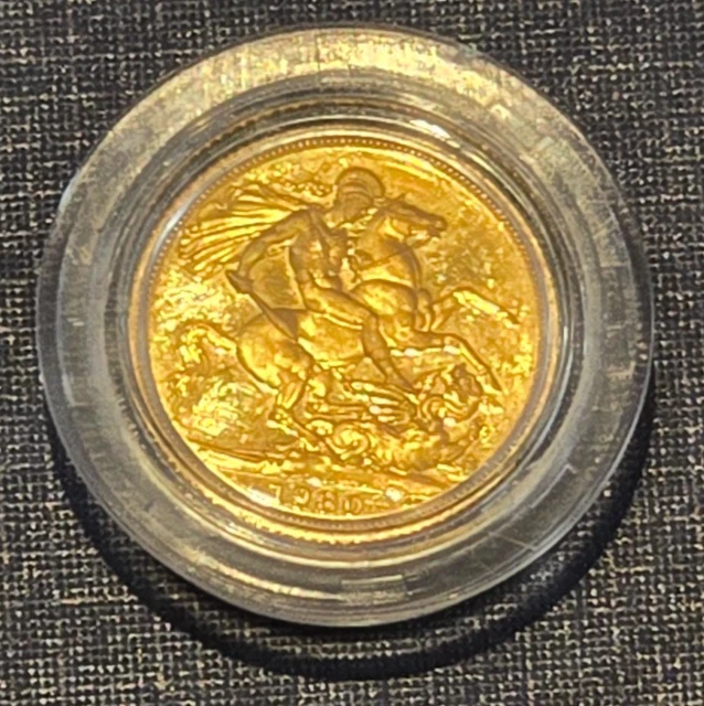 1980 GOLD SOVEREIGN Proof Coin in Royal Mint Case - Excellent Condition ...