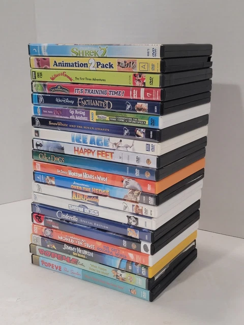 20 DVD KIDS Random Lot - Animated, Children Family DVDs - Photographed ...