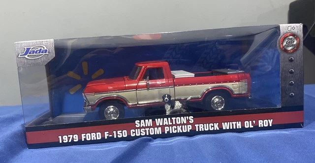 JADA 1:24 DIECAST Sam Waltons 1979 Ford F-150 avec Ol Roy Dog LTD avec ...
