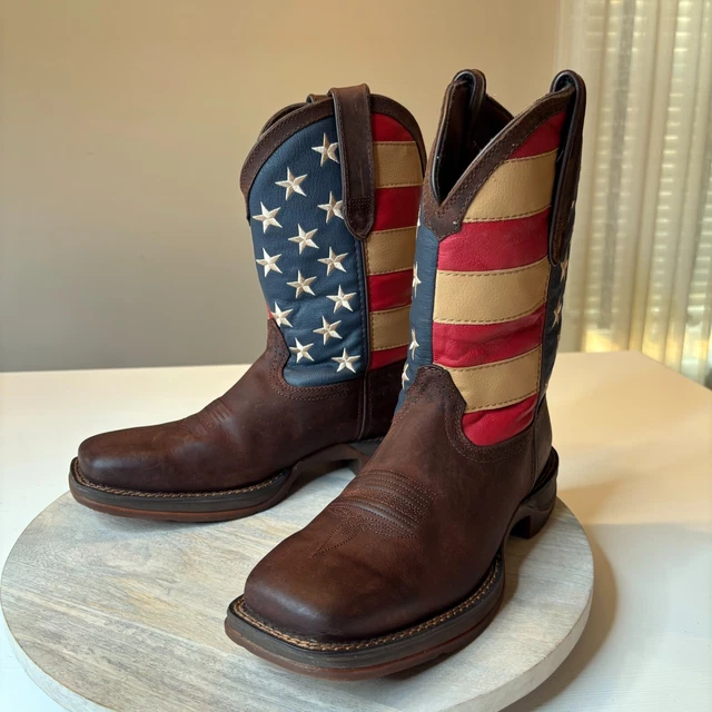 DURANGO REBEL MEN'S Trump Patriotic Pull-On Western Flag Print Boots ...