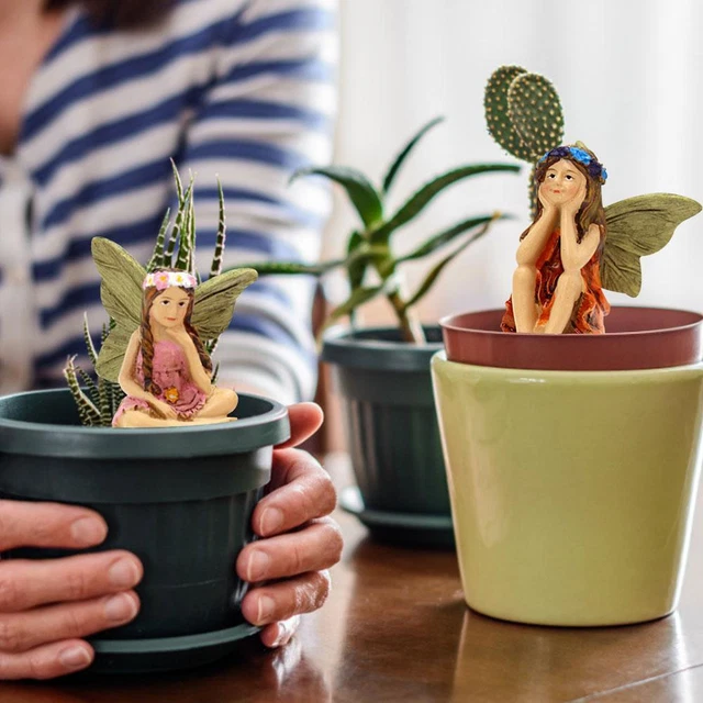 MINI FAIRY ANGEL Statue Set DIY Mini Resin Miniatures Garden Landscape ...