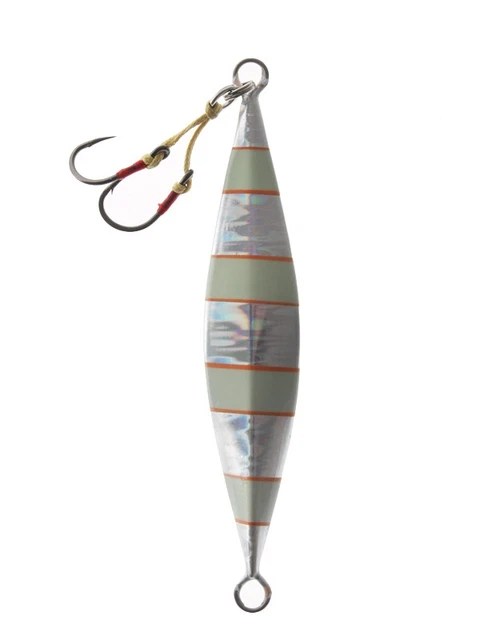 BLACK MAGIC FLIPPER Slow Pitch Jig 60g Silver/Orange/Lumo $11.54 ...