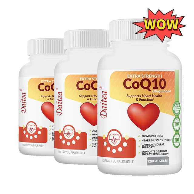COQ10 - CO Enzyme Pure Ubiquinone CQ10 Of Coenzyme Q10 200mg Vegan ...