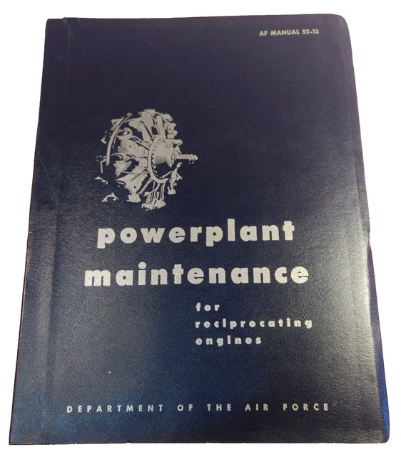 VINTAGE AIR FORCE 1953 Manual 52-12 Aircraft Engine Powerplant ...