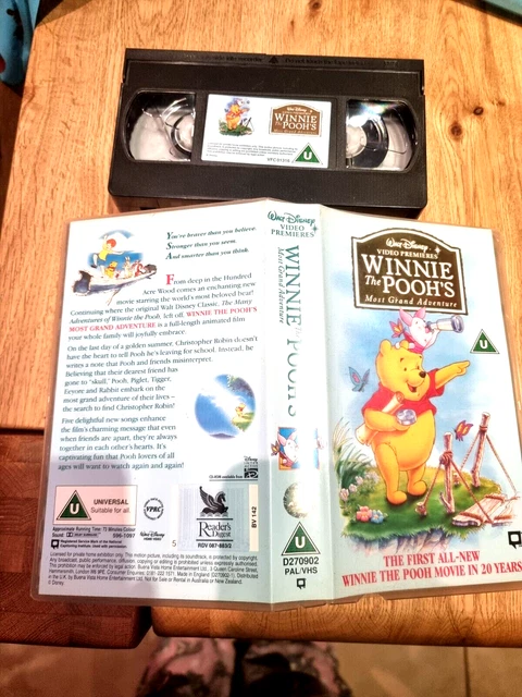 WINNIE THE POOH'S Most Grand Adventure (VHS, 1997) £4.00 - PicClick UK