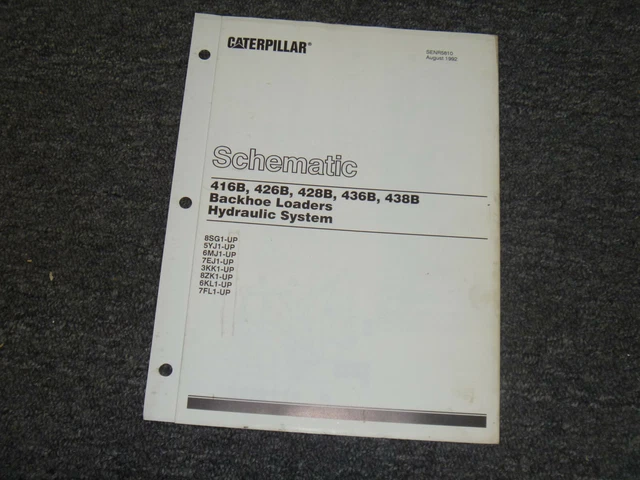 CAT CATERPILLAR 438B Backhoe Loaders Hydraulic Schematic Diagram Manual ...