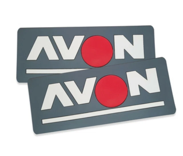 PAIR OF AVON Hypalon Laser Cut Logos RIB Rigid Inflatable Boat Searider ...