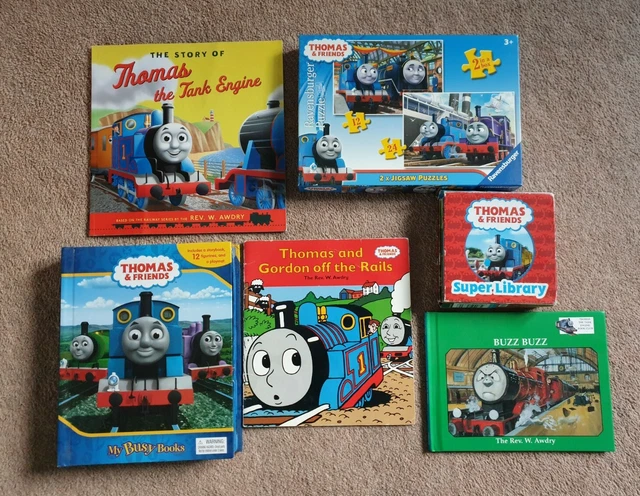 THOMAS THE TANK Engine Bundle Kids Books Jigsaw Storybook Figurines and ...