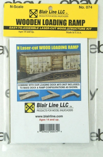 N SCALE WOODEN Loading Ramp Laser-Cut Wood Structure Kit - Blair Line ...