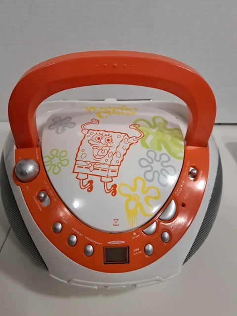 RARE-SPONGEBOB PORTABLE CD Player With AM/FM Radio EUR 25,62 - PicClick FR