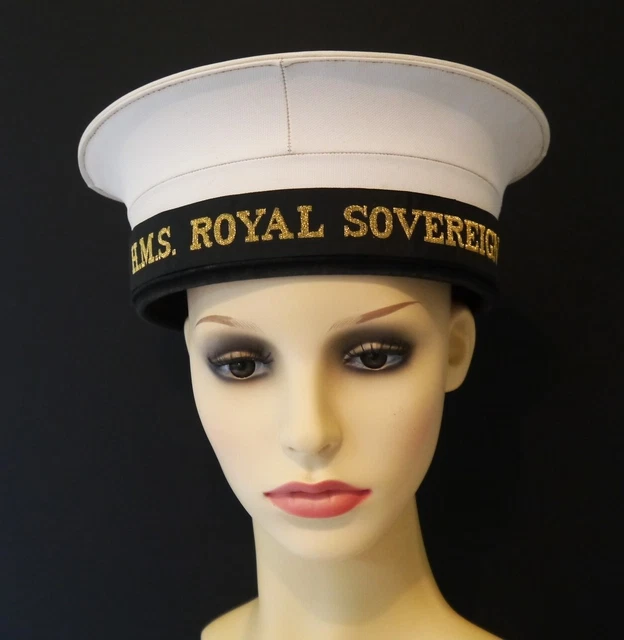 H.M.S. ROYAL SOVEREIGN. Cap Tally. Royal Navy. Dreadnought. Battleship ...