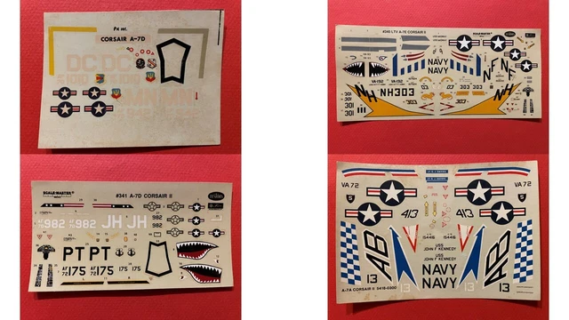 1/72 1/48 DECALS A-7 Corsair Ii : Au Choix Fujimi-Testors Matchbox ...