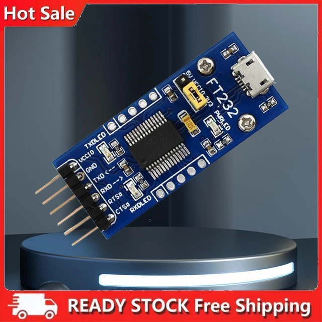 WAVESHARE FT232 MODULE TXD/RXD/POWER LED FT232RL Serial Converter ...