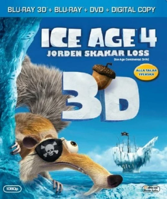 ICE AGE 4: Continental Drift 3D + 2D Blu-ray + DVD sealed multi language options EUR 11,67 ...