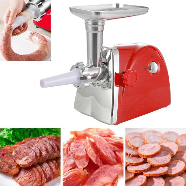 800W FLEISCHWOLF ELEKTRISCH Wurstmaschine Zerkleinerer Hackfleisch Wurstfüll Rot EUR 56,30 ...