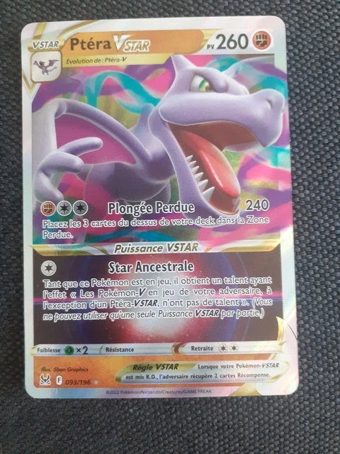 CARTE POKÉMON PTERA Vstar 093/196 Origine Perdue EB11 FR NEUF EUR 3,50 ...