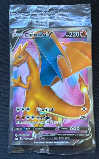 CHARIZARD V - SWSH050 - Full Art - Sealed SWSH Black Star Promo ...