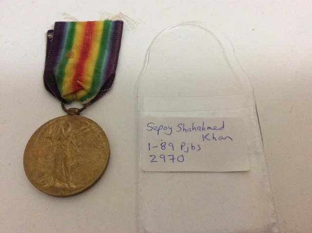 WW1 CASUALTY SEPOY Shahahmed Khan 1-89th Punjabis Victory Medal £45.00 ...