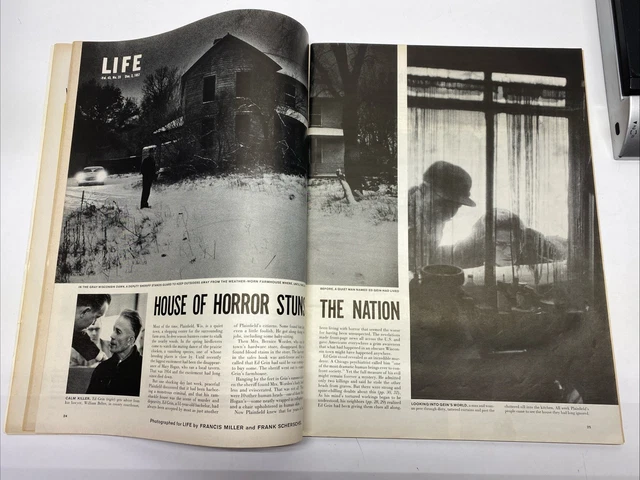 LIFE MAGAZINE ED Gein “Psycho” Serial Killer Kabuki Khrushchev December ...