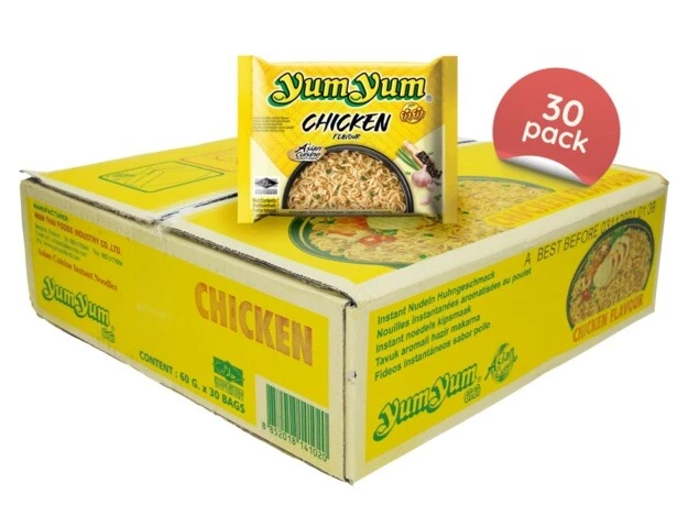 YUM YUM CHICKEN Huhn 30x60g 1 Karton Nudelsuppe Asia Instant Nudeln ...