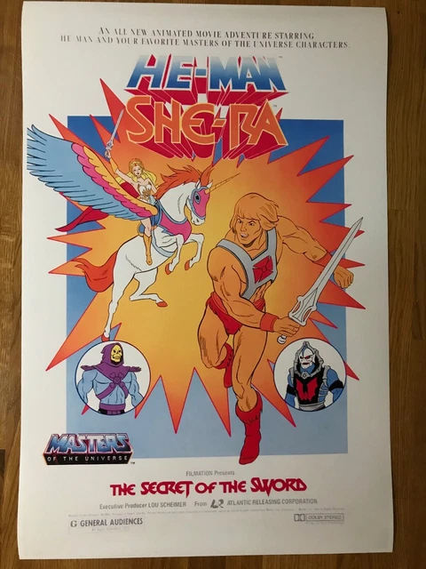 LARGE MOVIE POSTER He-Man She-ra Secret of the Sword 430mm x 640mm EUR ...